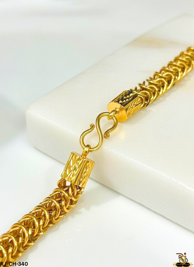 Luxurious Look Kadi Design Gold Plated Chain For Men's-CH-340 ...