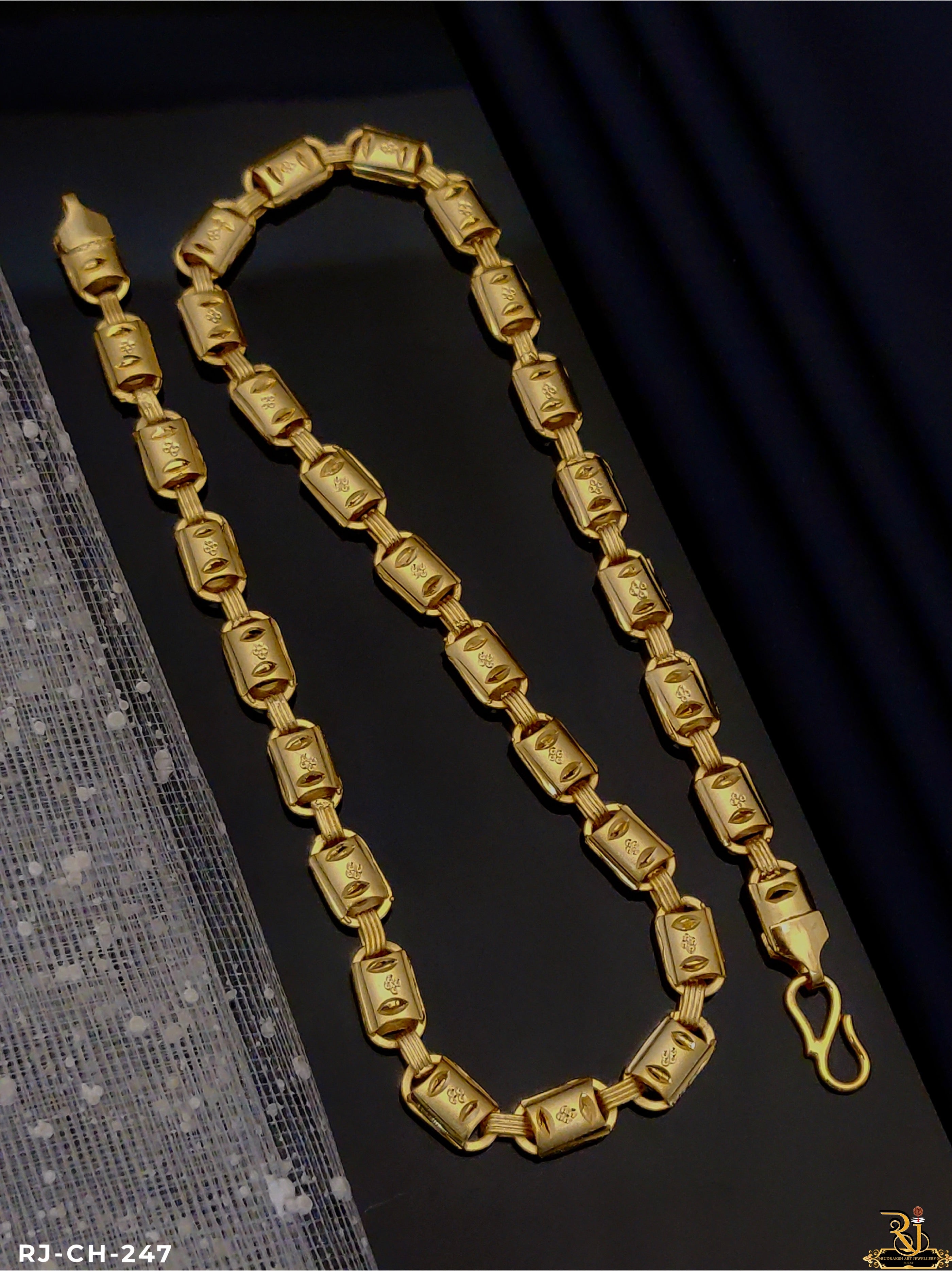 Exclusive Design Gold Pleted Indo Bridge Chain CH-247 – Rudraksh Art ...