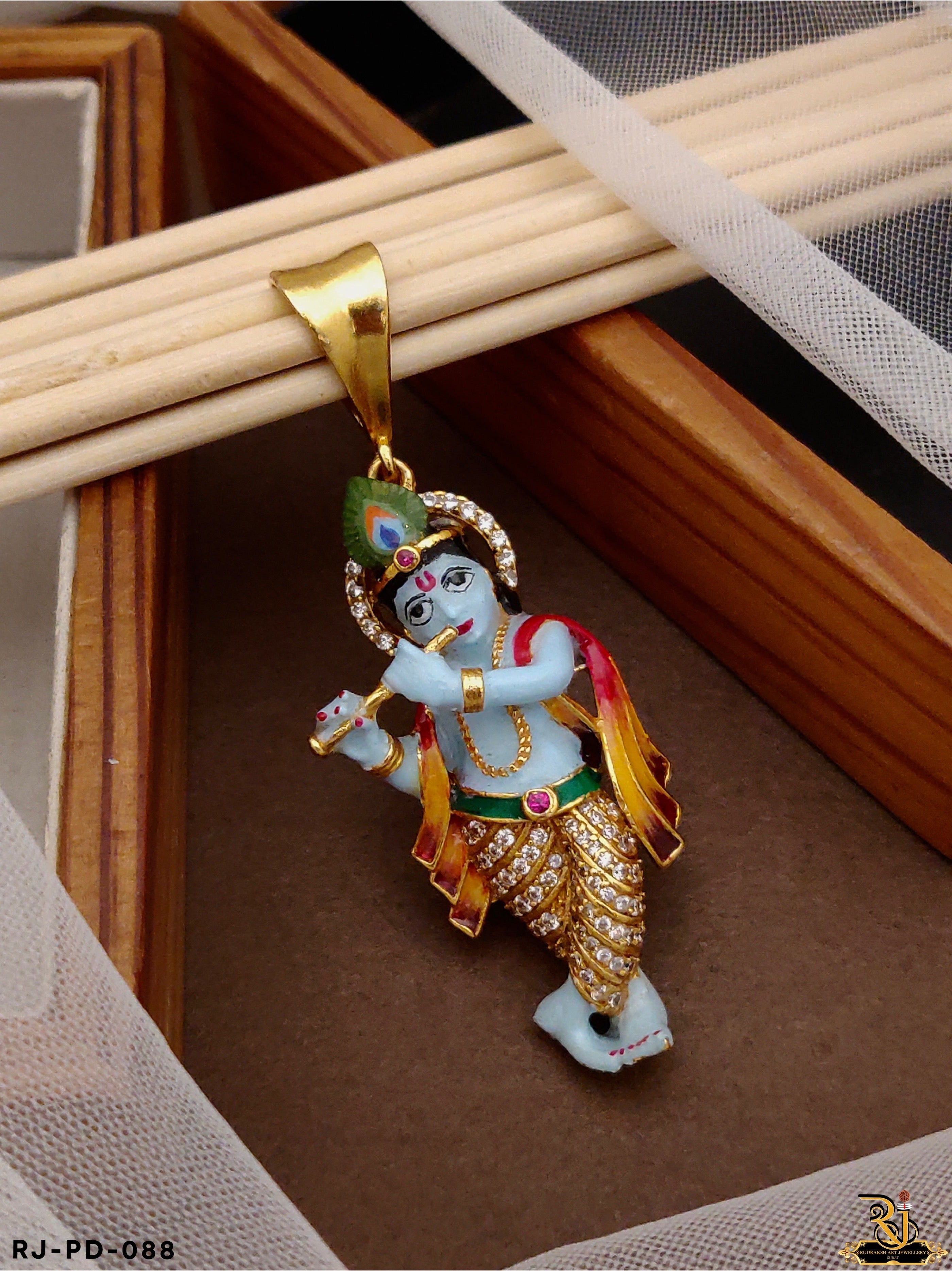 Cute Krishna Pendant PD-088 – Rudraksh Art Jewellery
