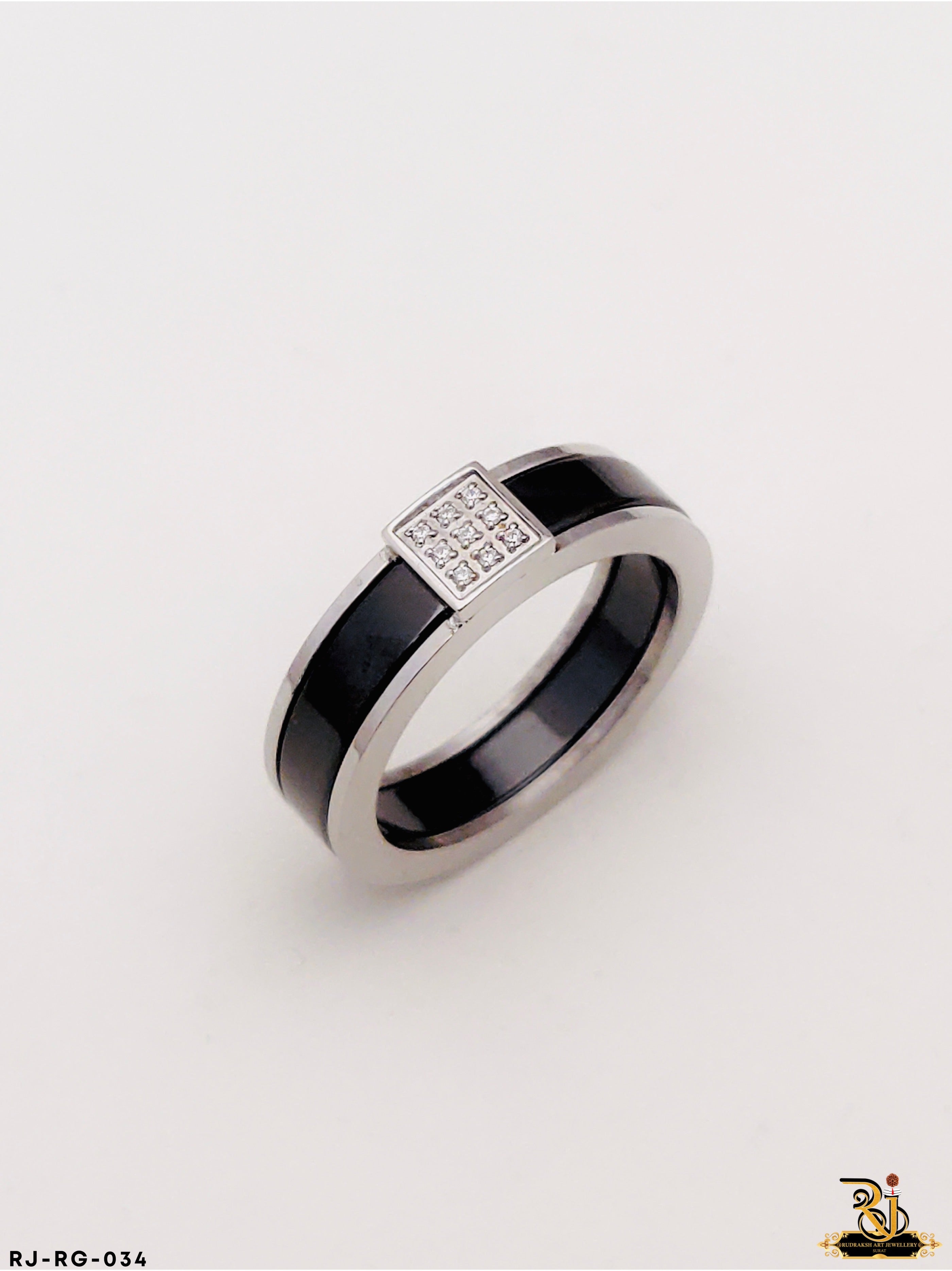 Imported Ceramic Diamond Ring-01 for Men RG-034 – Rudraksh Art Jewellery