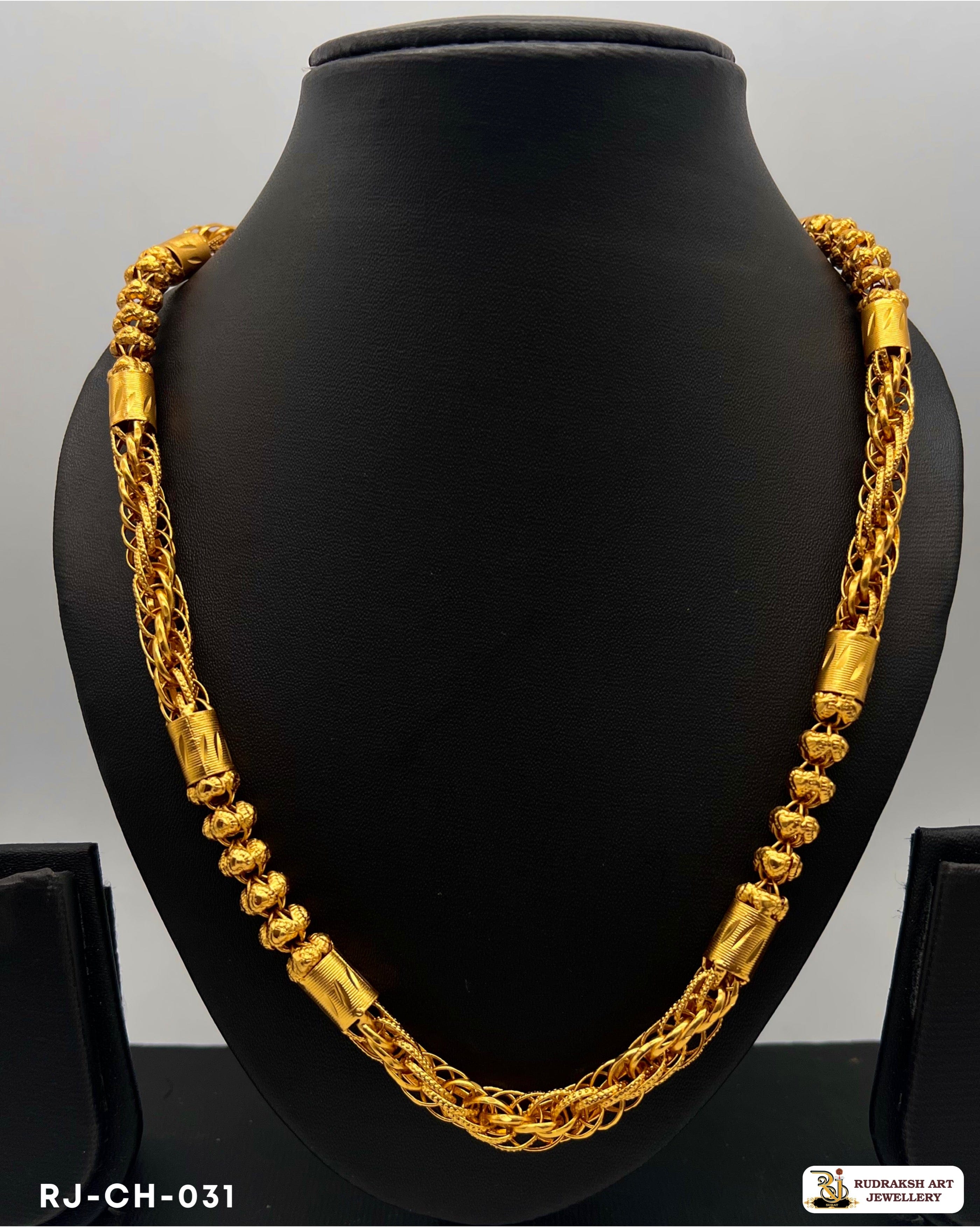 Classical Rassa with Pipe Cape Chain for Men CH-031 – Rudraksh Art ...